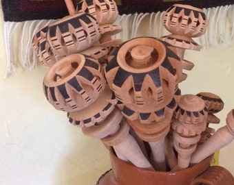 Hand Carved Mexican Molinillo Wooden Hot Chocolate Whisk - Etsy