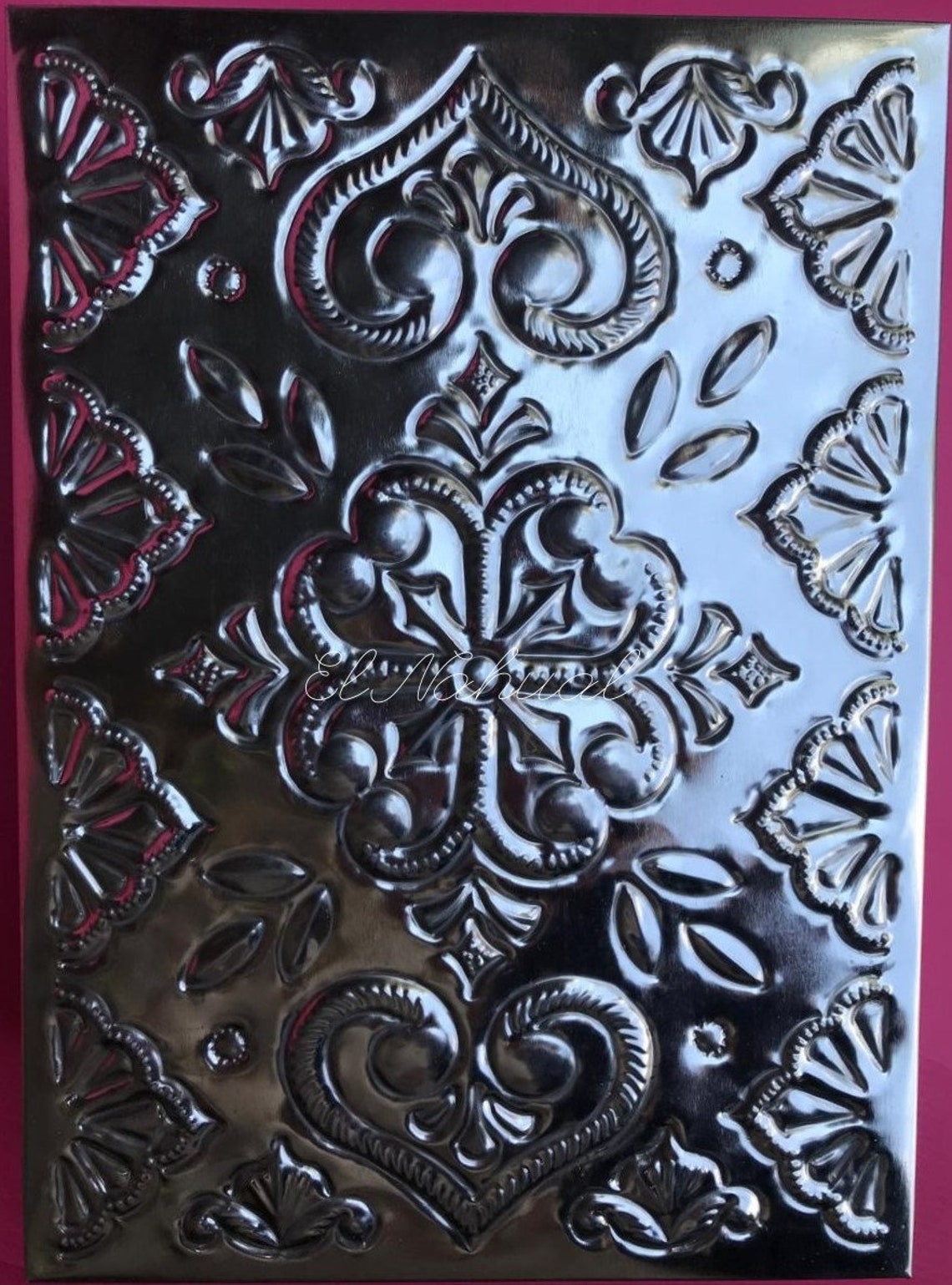 Tin Jewelry Box, Hand-embossed Tin Box by Oaxacan Artisans. Ideal Size ...