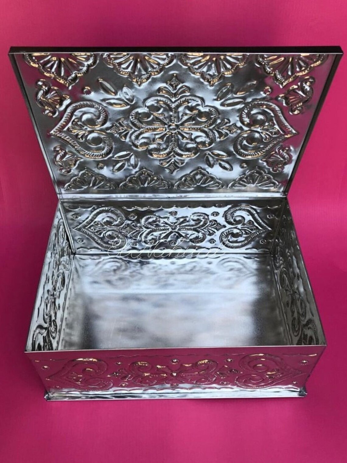 Tin Jewelry Box, Hand-embossed Tin Box by Oaxacan Artisans. Ideal Size ...