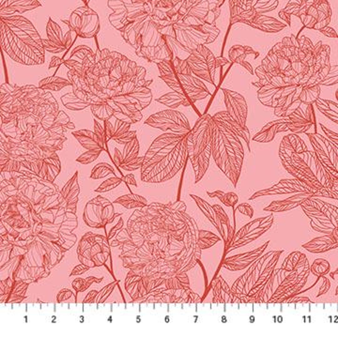 Peony in Rouge by Anna Maria From Indelible Collection, Northcott,amt1003-23v - Etsy