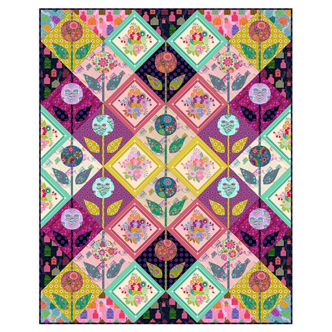 Folk Flower Quilt Pattern Designed by Anna Maria Horner - Etsy