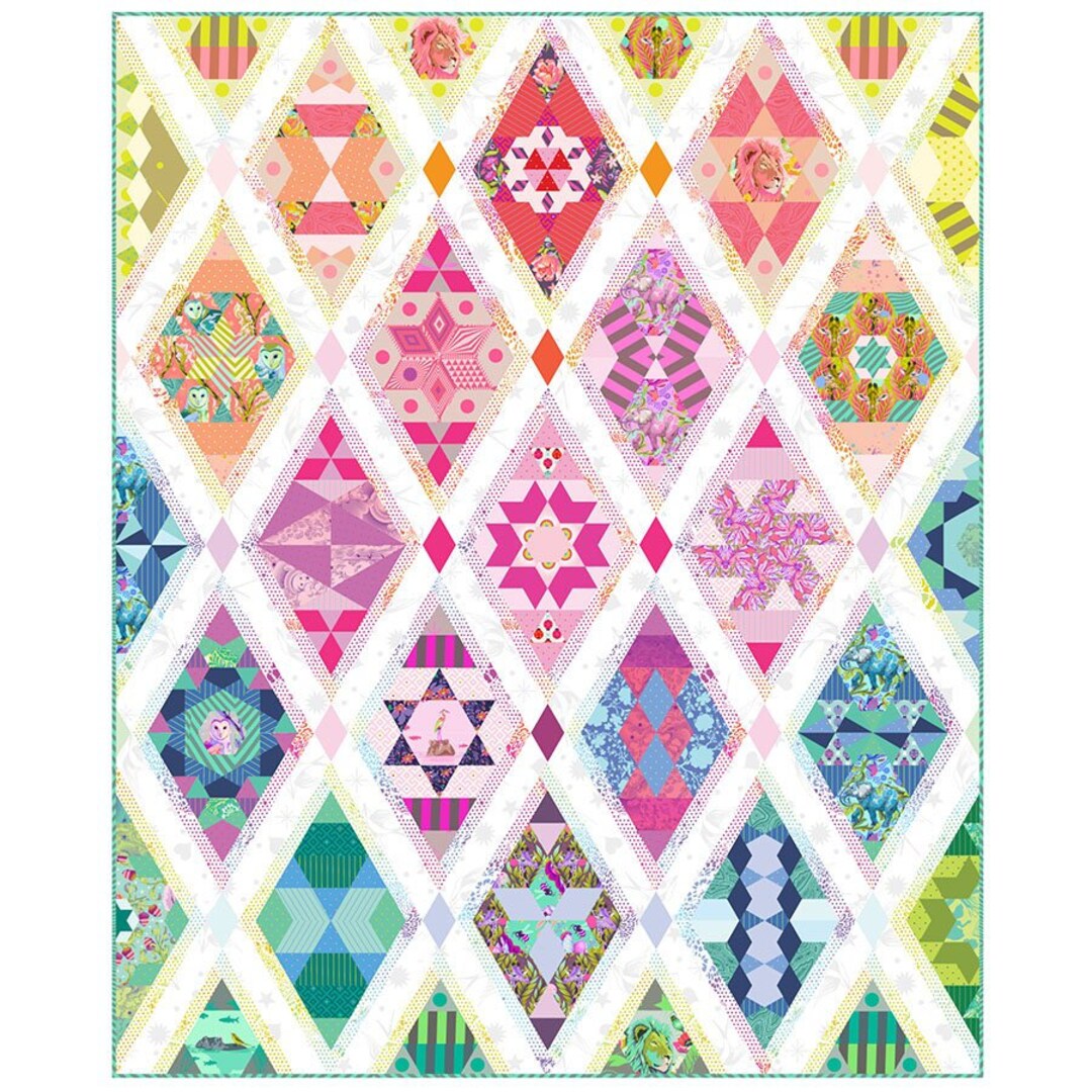 Tula Pink Queen of Diamonds Block of the Month Quilt Kit, Part 2 Month4 ...