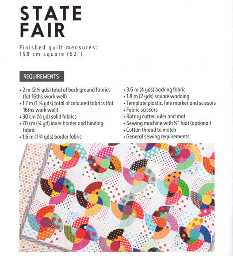 State Fair Pattern by Jen Kingwell - Etsy