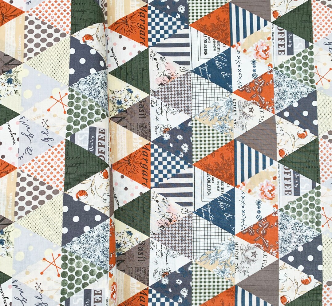 Mixed Triangles in Orange Designed by Suzuko Koseki From Yuwa, Japan - Etsy