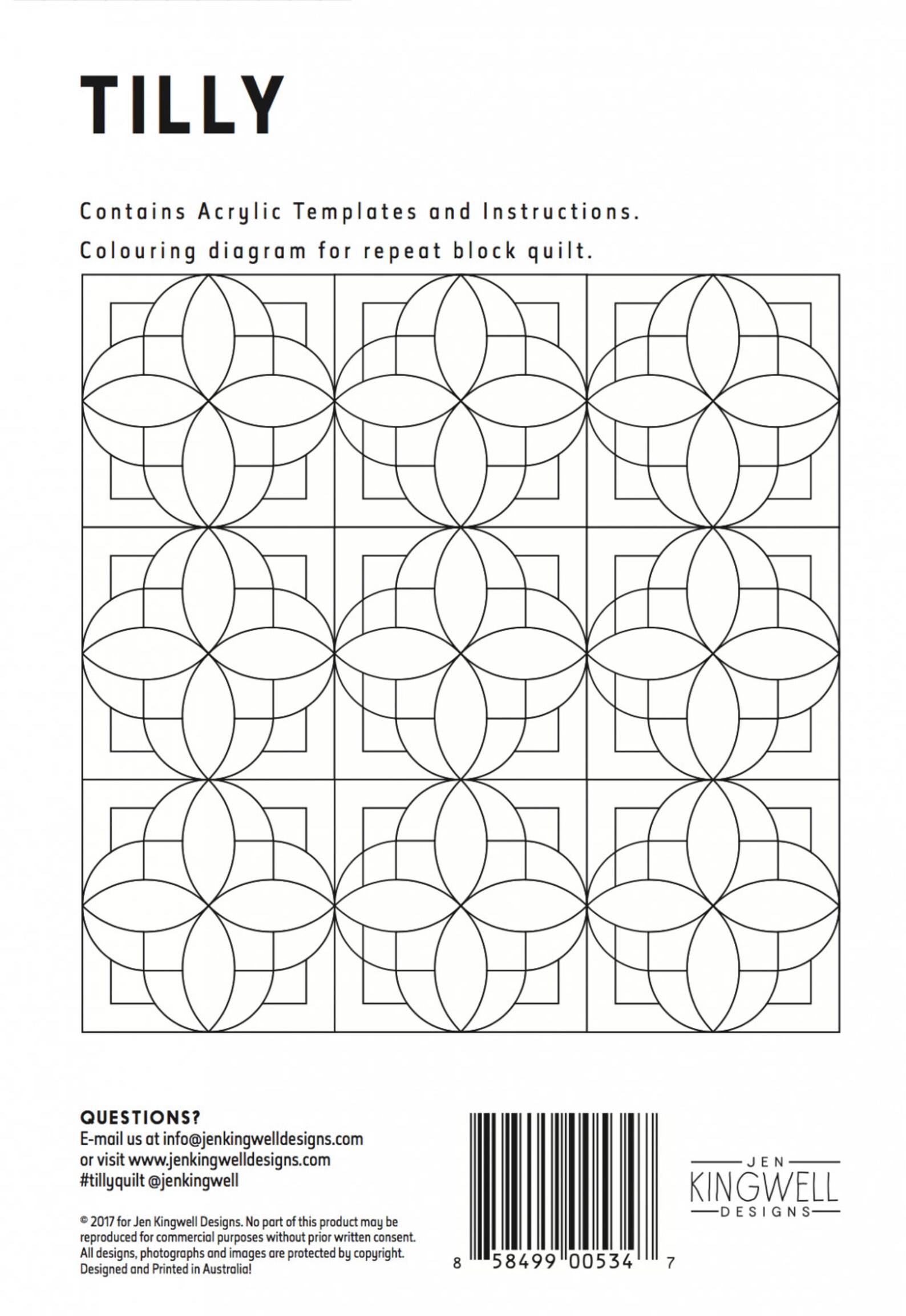 Tilly Templates by Jen Kingwell Designs - Etsy