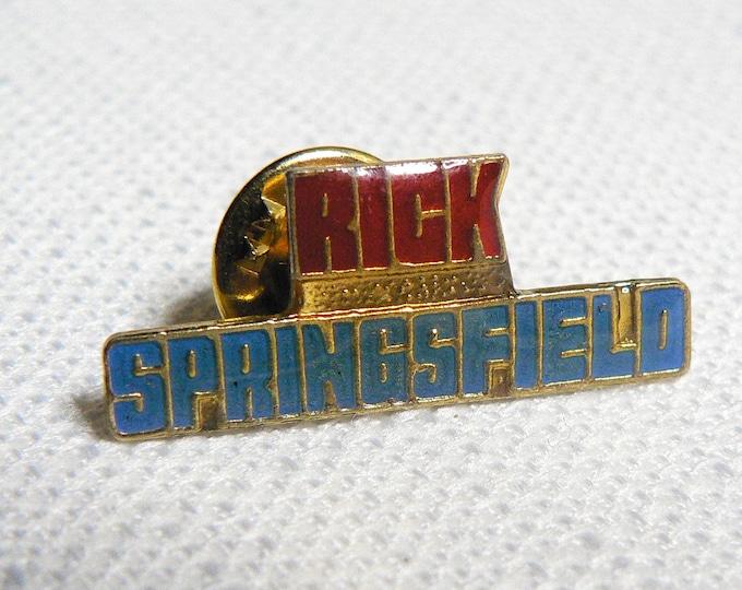 Vintage Early 80s Rick Springfield Enamel Pin / Button / Badge - Etsy