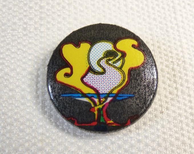 Yes Yes Yes Aesthetic Retro 2.25 Pinback Button Pin Green Yellow Bold ...