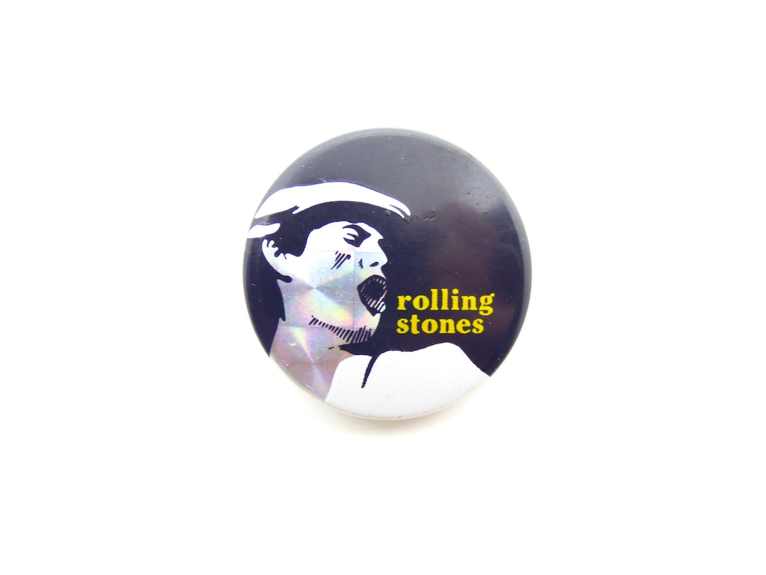 Vintage Early 80s Rolling Stones - Mick Jagger - Prism Style Pin ...