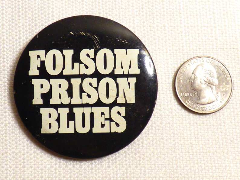 RARE Vintage 60s Johnny Cash Folsom Prison Blues Pin / | Etsy