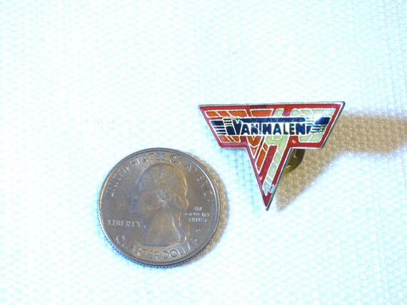 Vintage Early 80s Van Halen Logo Enamel Pin / Button … - Gem