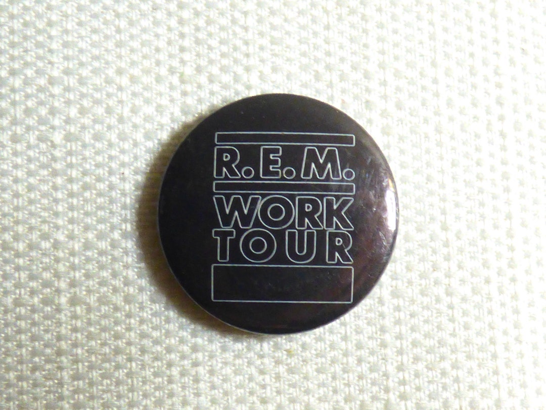 Vintage 80s REM Work Tour 1987 Document Album Pin / Button / Badge - Etsy
