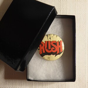 Vintage Early 80s (1980) Rush 1974 Self-titled Debut Album Pin / Button ...