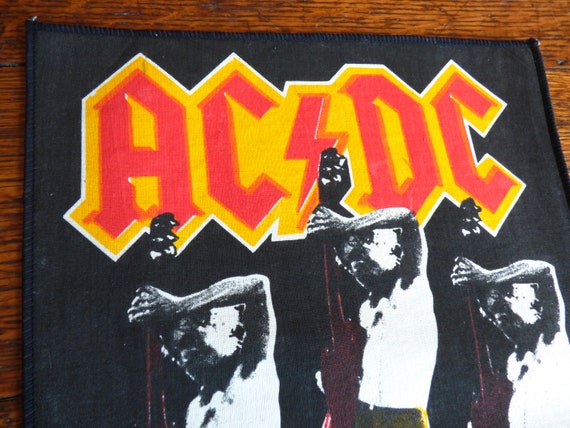 BIG Vintage 80 AC/DC Angus Young Fabric Back Patch - Gem