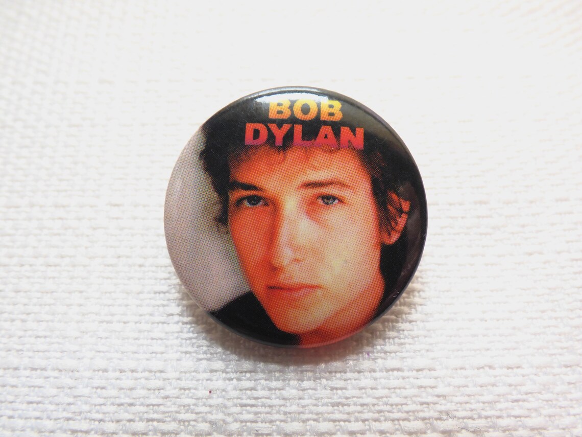 Vintage 80s Bob Dylan Pin / Button / Badge | Etsy