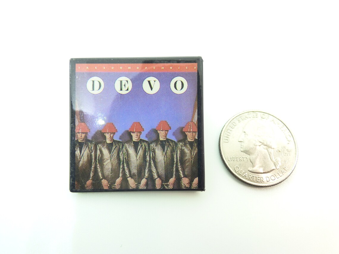 Vintage 80s Devo - Freedom of Choice Album (1980) Pin / Button / Badge ...