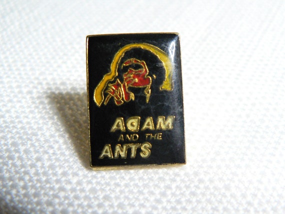 Vintage 80s Adam and the Ants Enamel Pin / Button / Badge - Etsy