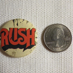 Vintage Early 80s (1980) Rush 1974 Self-titled Debut Album Pin / Button ...