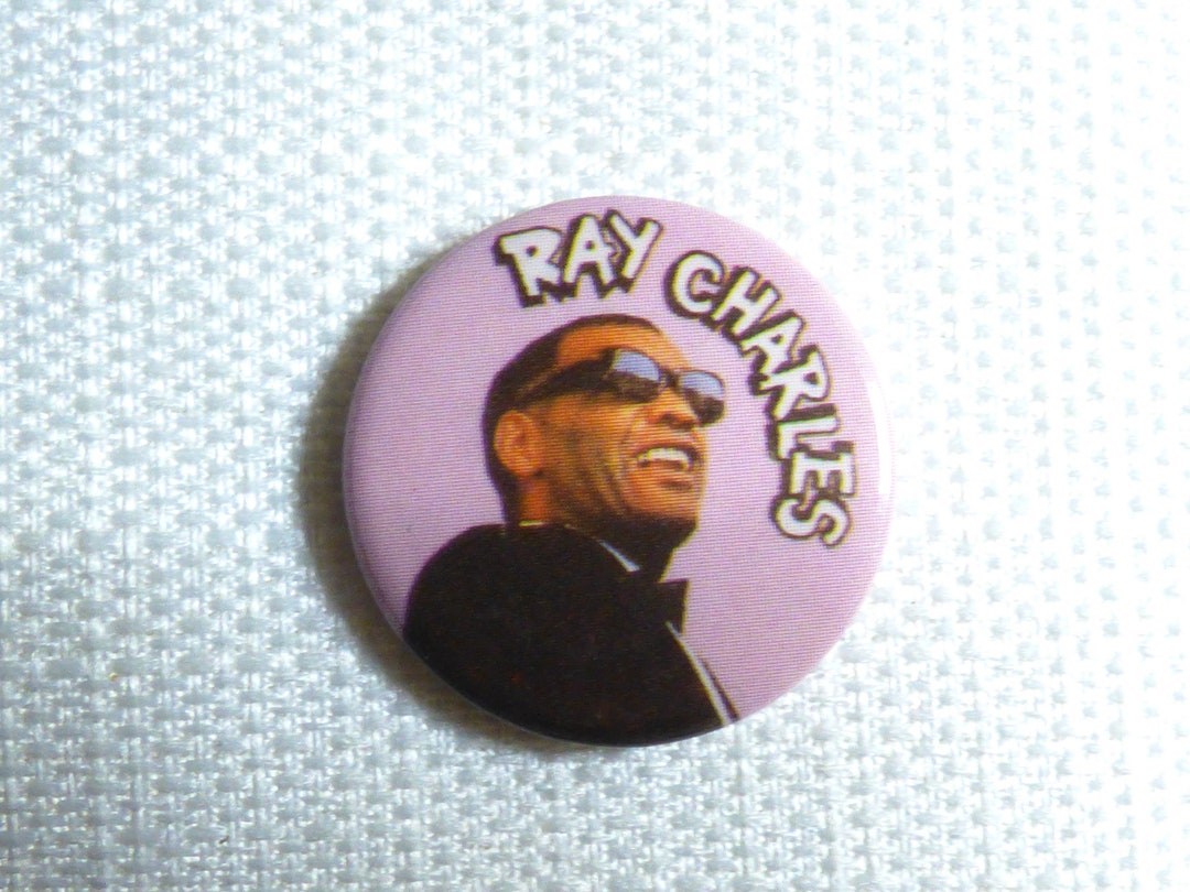 Vintage 80s Ray Charles - Pin / Button / Badge - Etsy