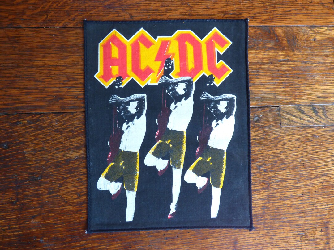 BIG Vintage 80 AC/DC Angus Young Fabric Back Patch - Etsy