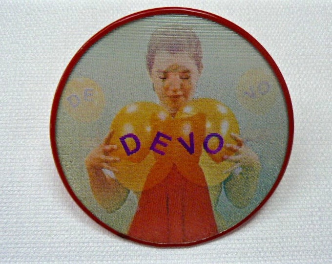 Vintage Late 70s Devo Girl With Balloons Flicker Pin / Button / Badge ...