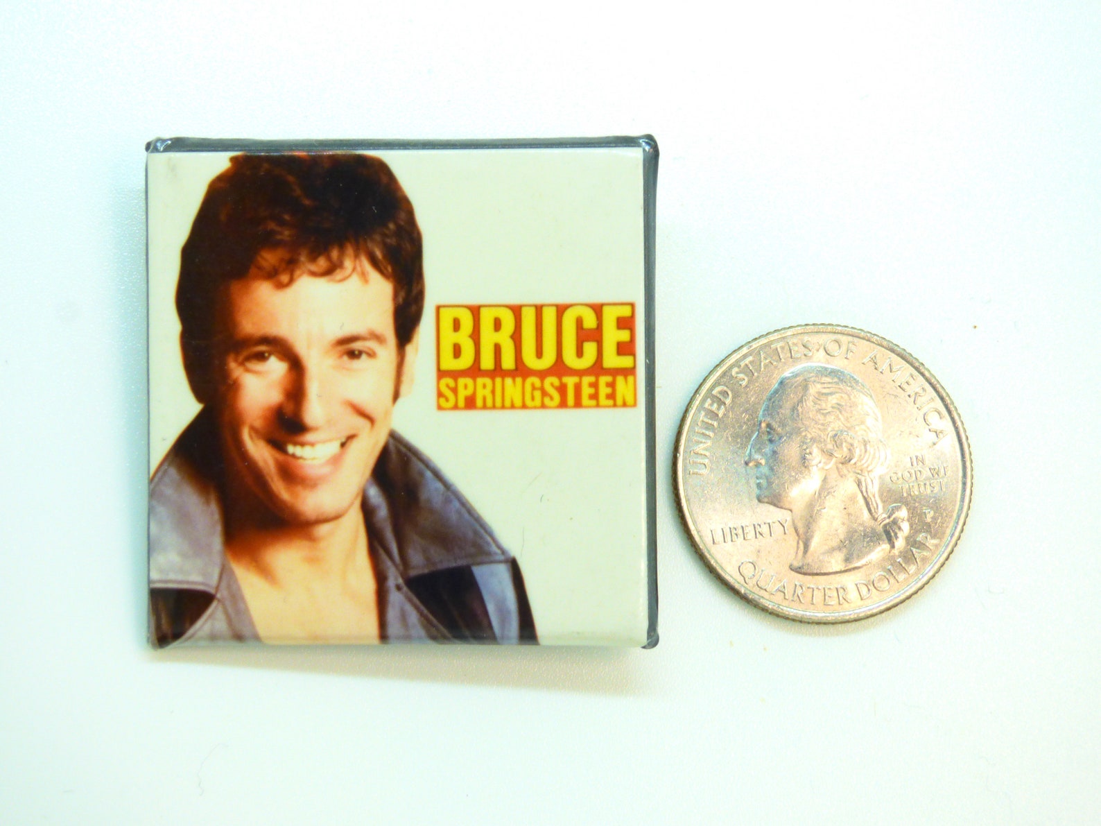 Vintage 80s Bruce Springsteen - Pin / Button / Badge - Etsy