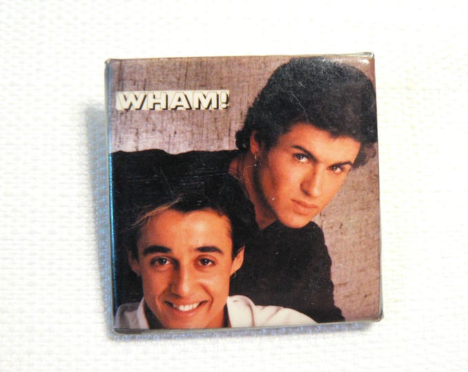 Vintage 80s Wham George Michael and Andrew Ridgeley Pin / Button ...
