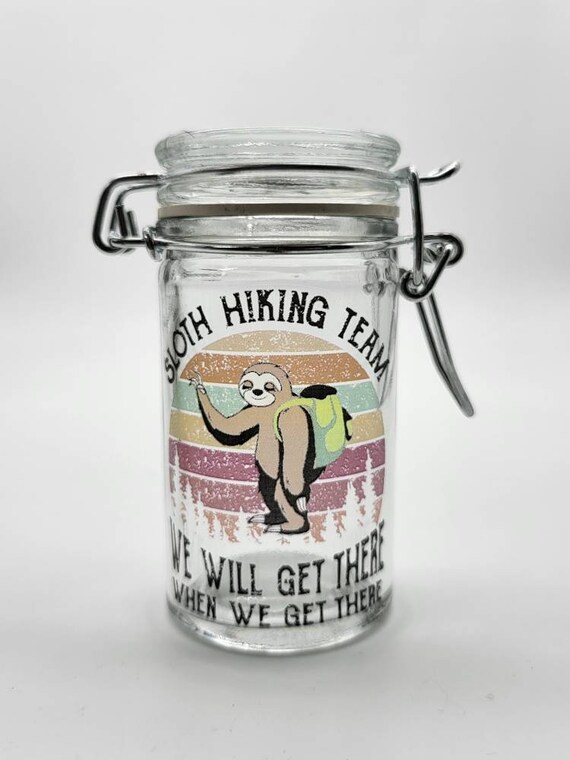 Weed Jars Stash Jar Sloth Hiking Cannabis Jars Adult - Etsy