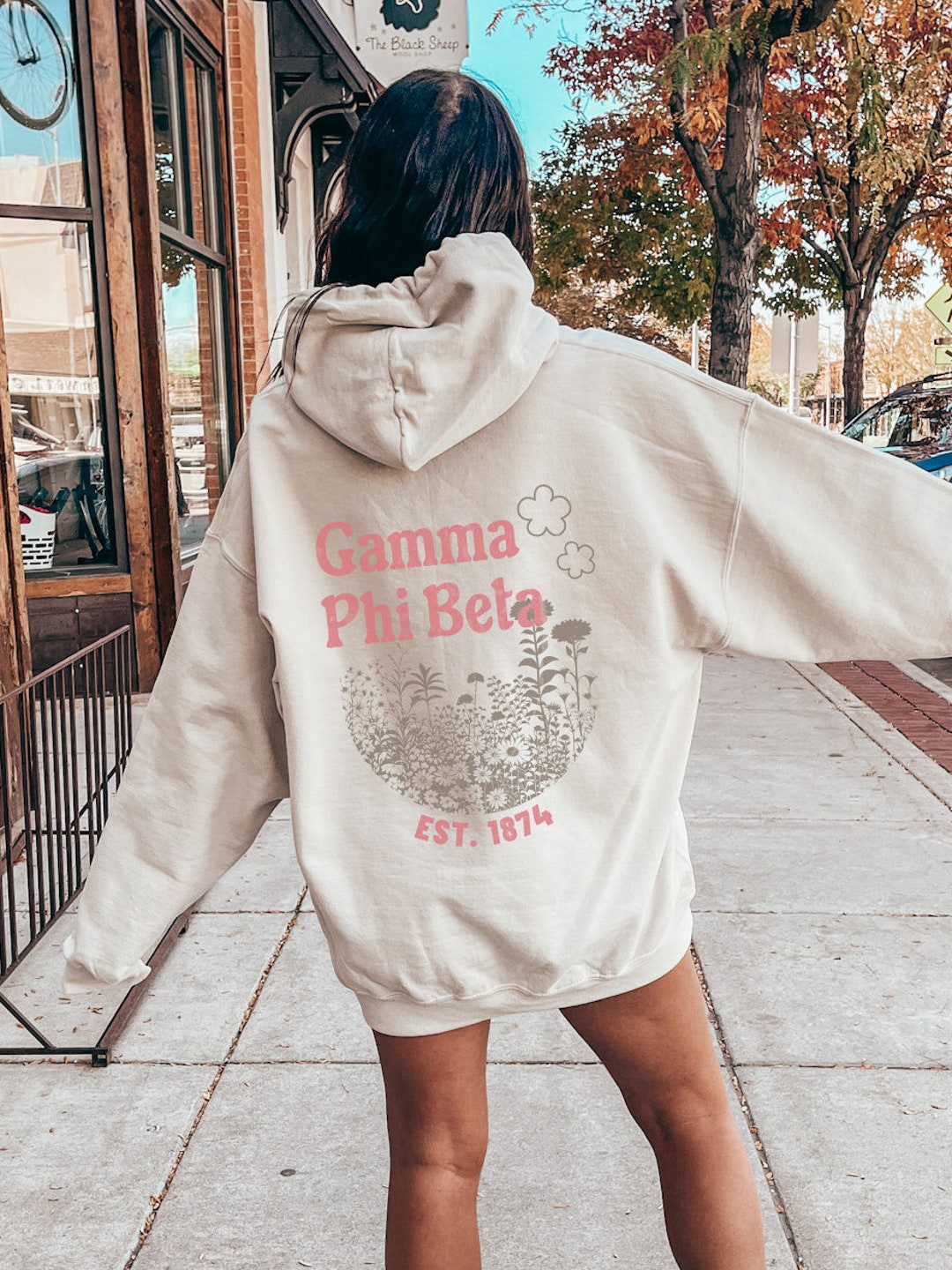 Gamma Phi Beta Flower Garden Sweatshirt Retro Sorority Hoodie Trendy ...