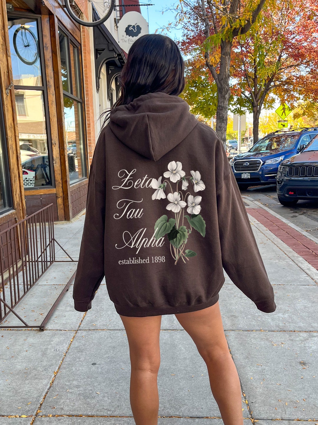 Zeta Tau Alpha Sweatshirt Flower Sorority Hoodie Zeta Tau Alpha Merch ...