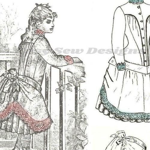 Doll Dress Clothes Sewing Pattern Vintage Look Dress Size - Etsy