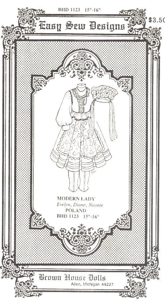 Norway Period Dress Outfit Sewing PATTERN for 18 19 1124 - Etsy