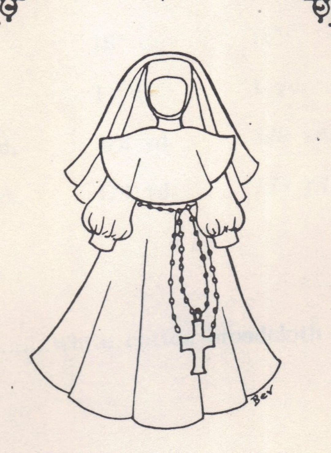 Nun Religious DOLL Dress Sewing Pattern 18" 19" #705 - Etsy