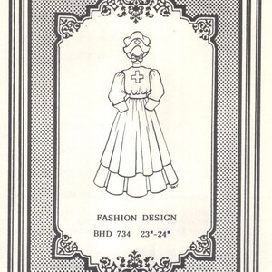 Nurse Outfit DOLL DRESS Sewing PATTERN Vintage Look U Pick Size - Etsy