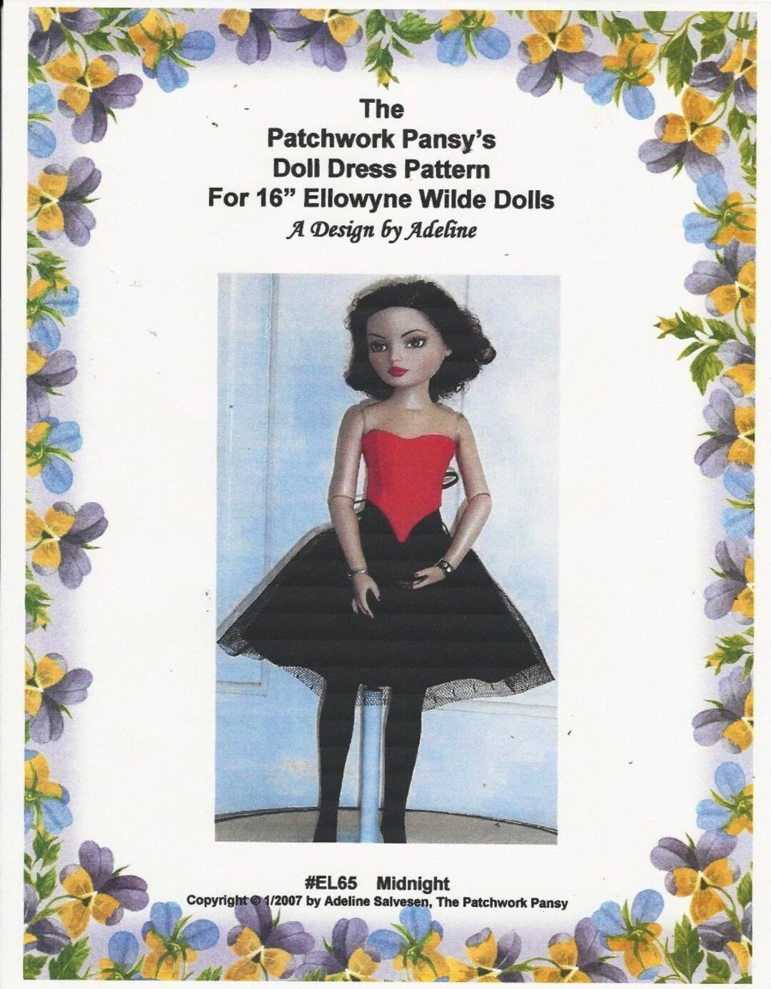 16" Ellowyne Wilde Doll Dress Sewing Pattern: Skirt, Corset, Socks ...