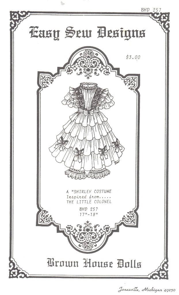 Doll Dress Blommer Antique Vintage Look Sewing Pattern Uncut # 257 - Etsy