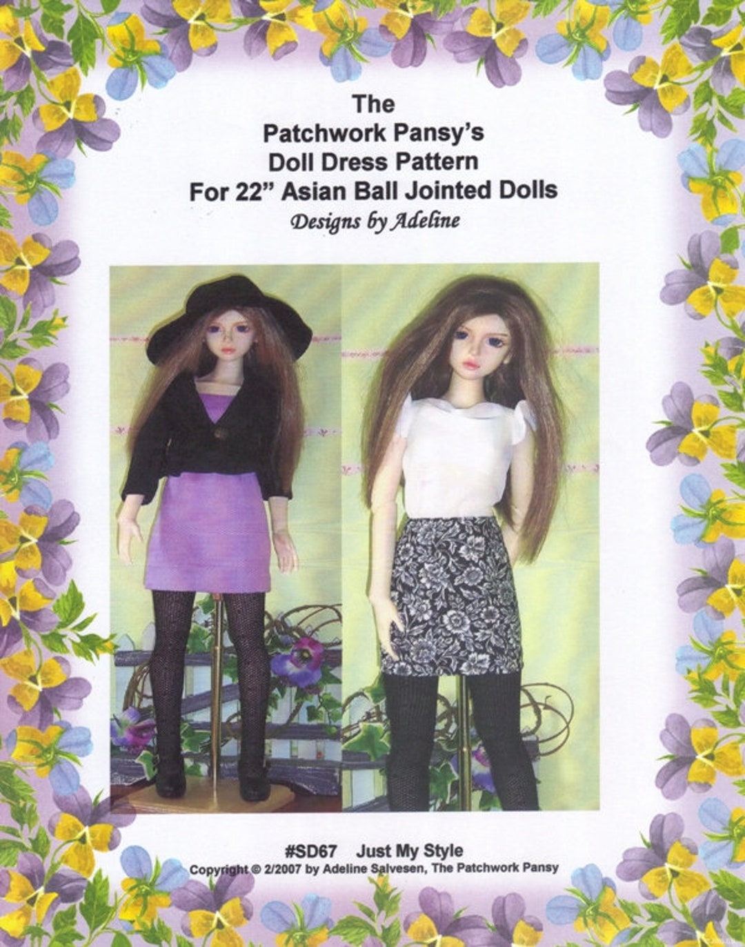 BJD Doll Clothes Sewing Pattern: Skirt, Top, Jacket (22-23" SD Doll) - Etsy
