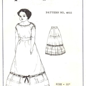 Doll Dress Gown Antique Vintage Look 22" Sewing Pattern Uncut 4015 - Etsy