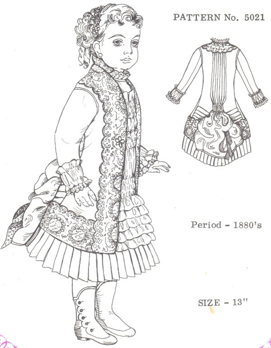 Doll Dress Clothes Sewing Pattern Vintage Look Dress Size - Etsy Canada