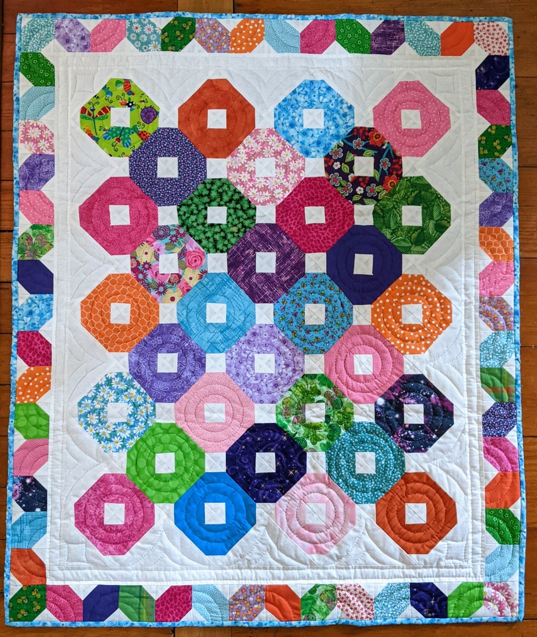 Donut Patchwork Baby Quilt - Etsy