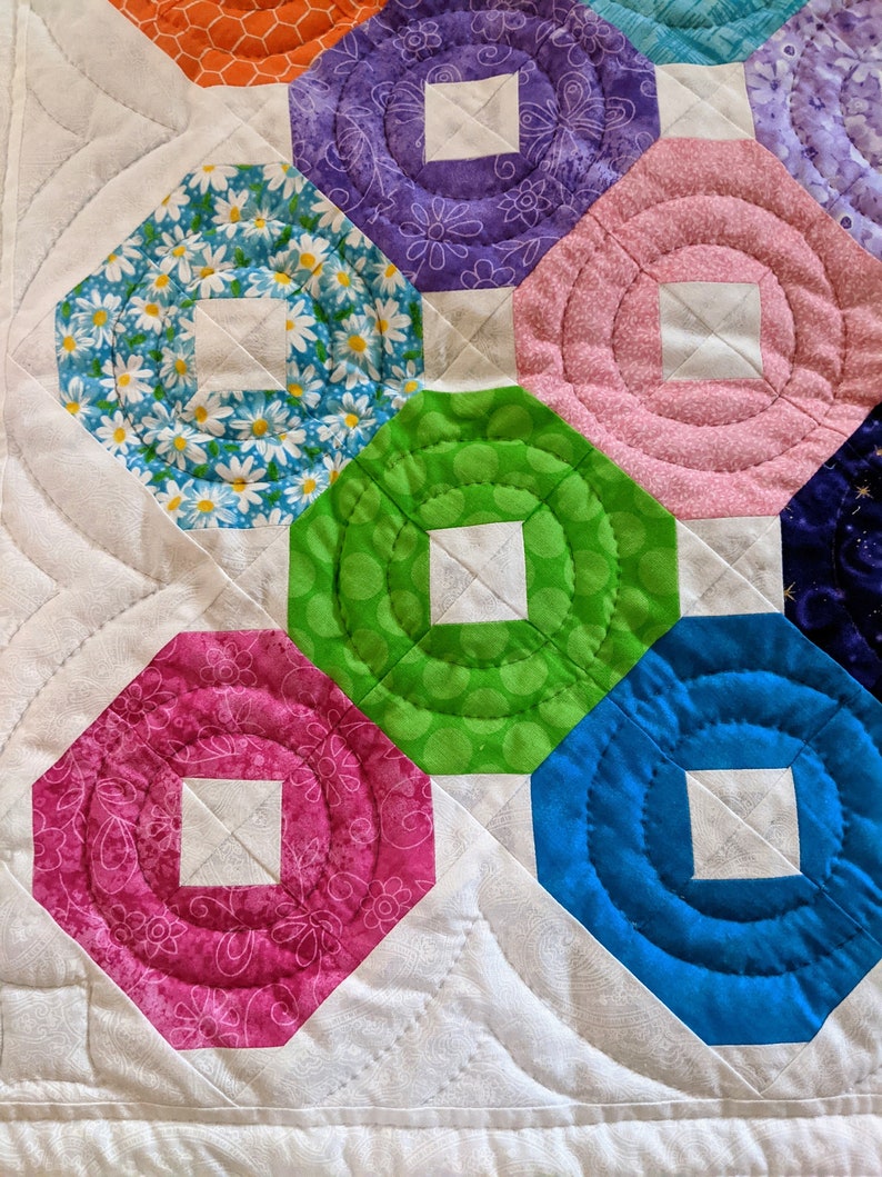 Donut Patchwork Baby Quilt - Etsy