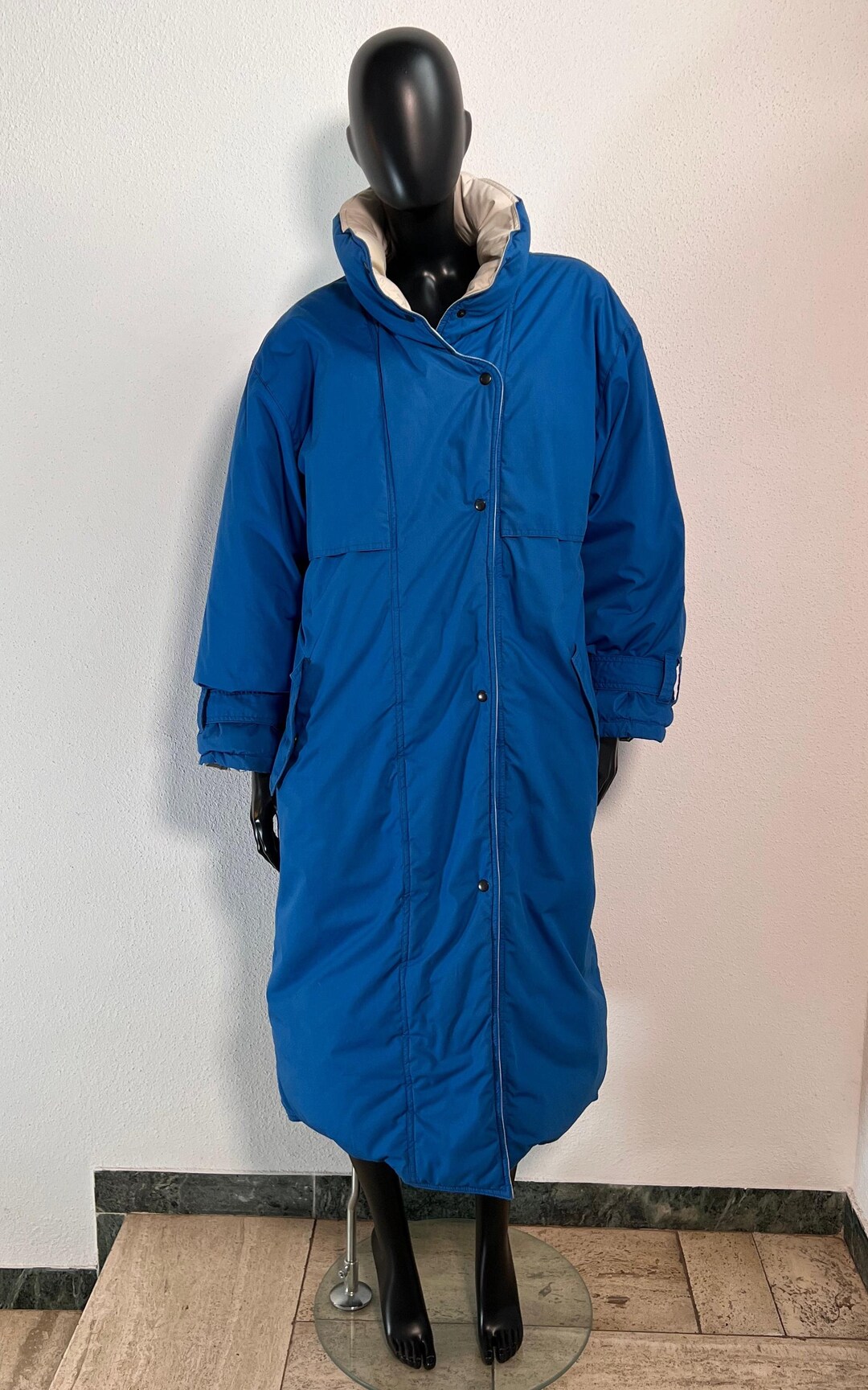 Vintage 80s Puffer Down Coat Reversible - Etsy