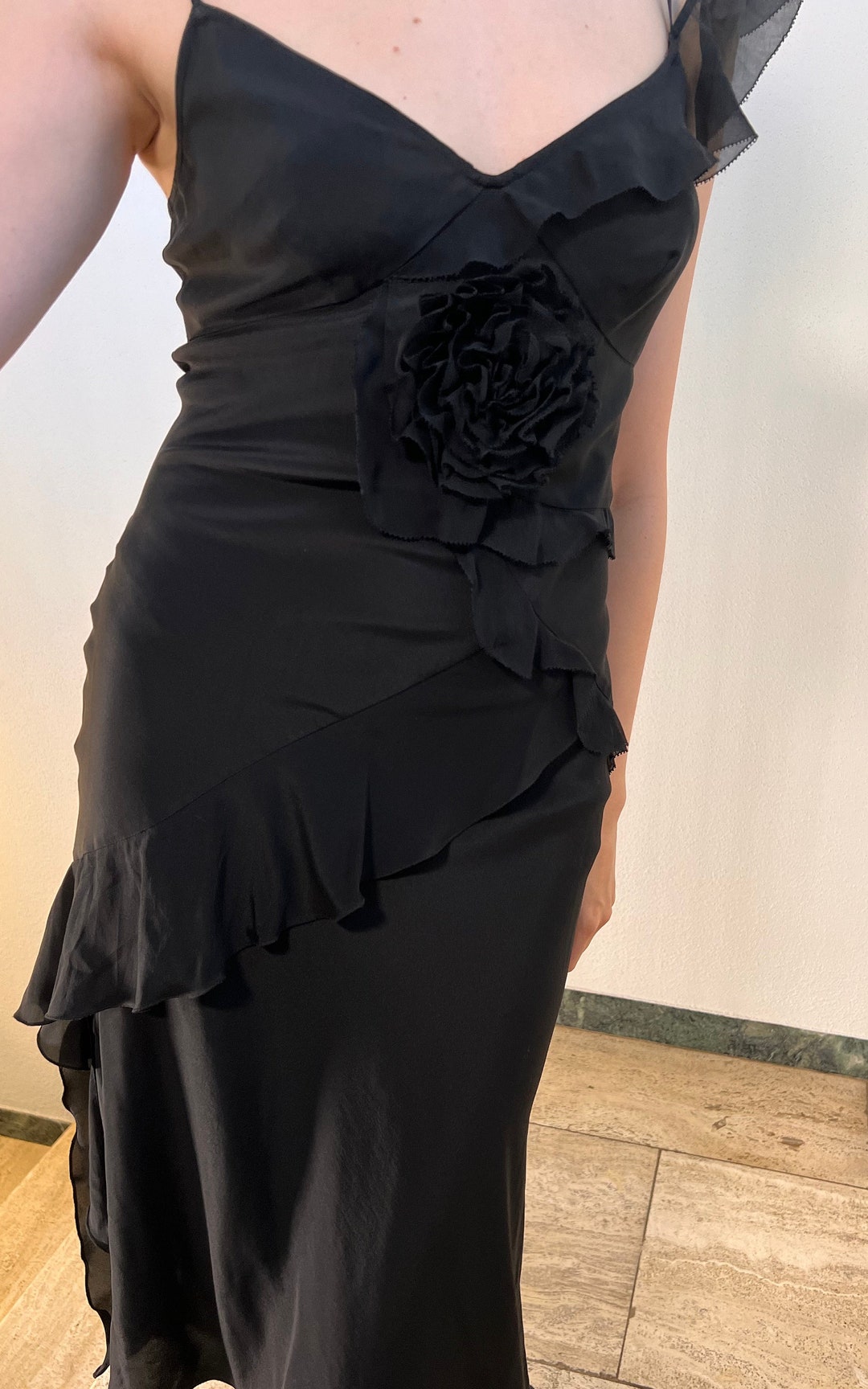 Vintage Silk Rose Slip Dress - Etsy