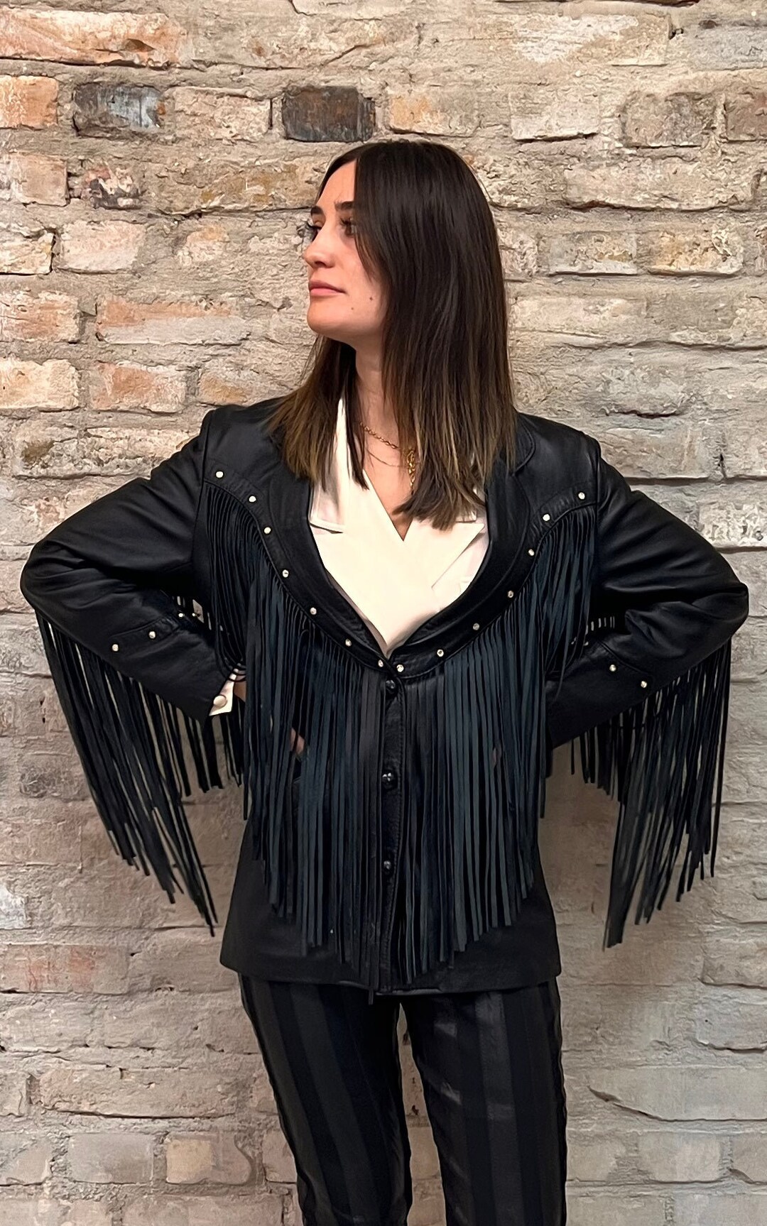Vintage Tony Mora X Beverly Feldmann for Lucky Lizard Fringe Jacket - Etsy