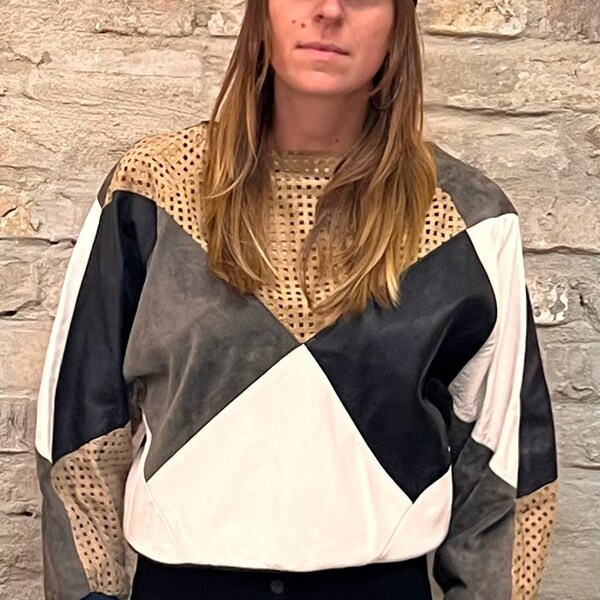 Leather Sweater - Etsy