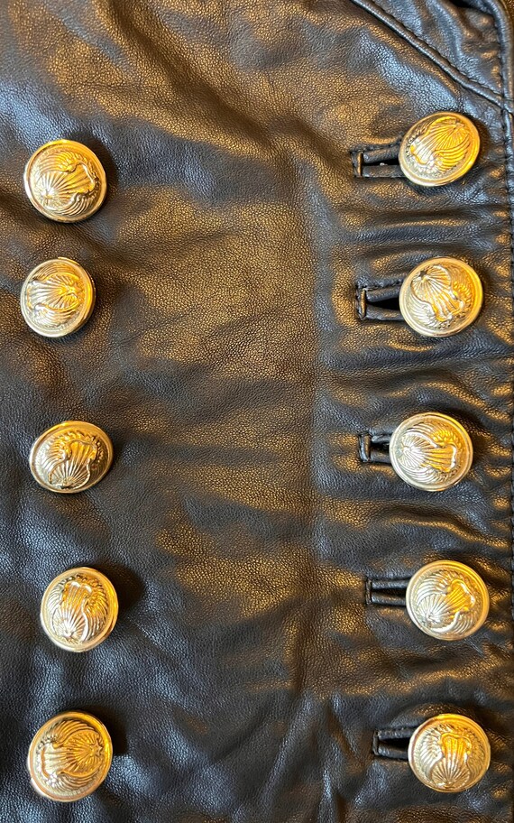 Vintage Big Shoulders Leather Jacket - Gem