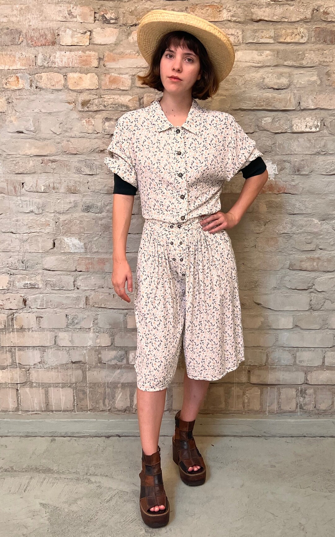 Vintage 90s Marc Cain Culotte Little Flower Set - Etsy