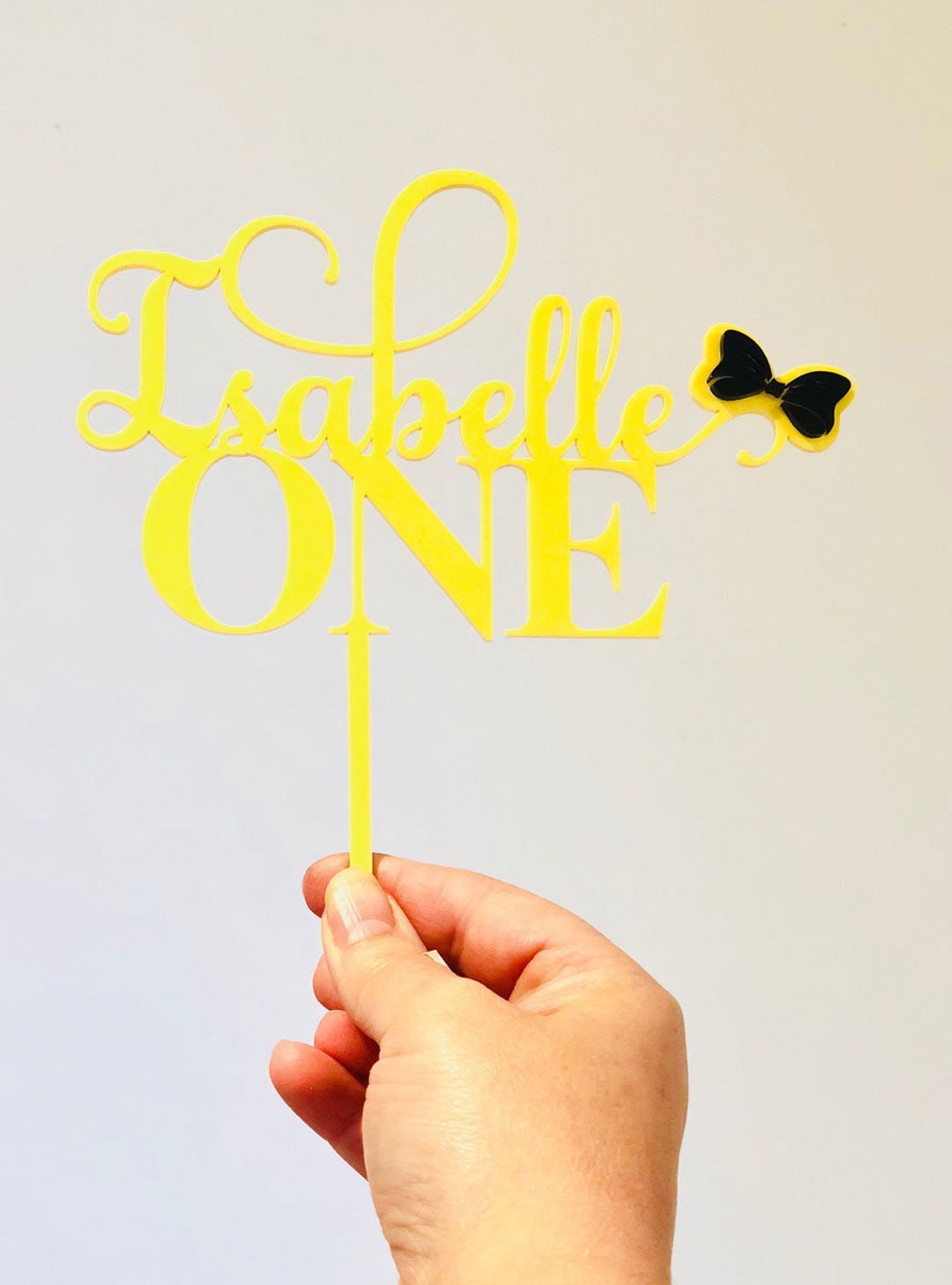 Emma Yellow Wiggle Inspired Happy Birthday Cake Topper | Personalised ...