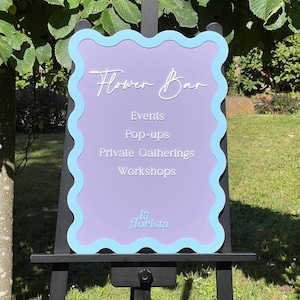 Wave Wedding Welcome Sign, Modern Wedding Signs, Wedding Entrance Signs ...