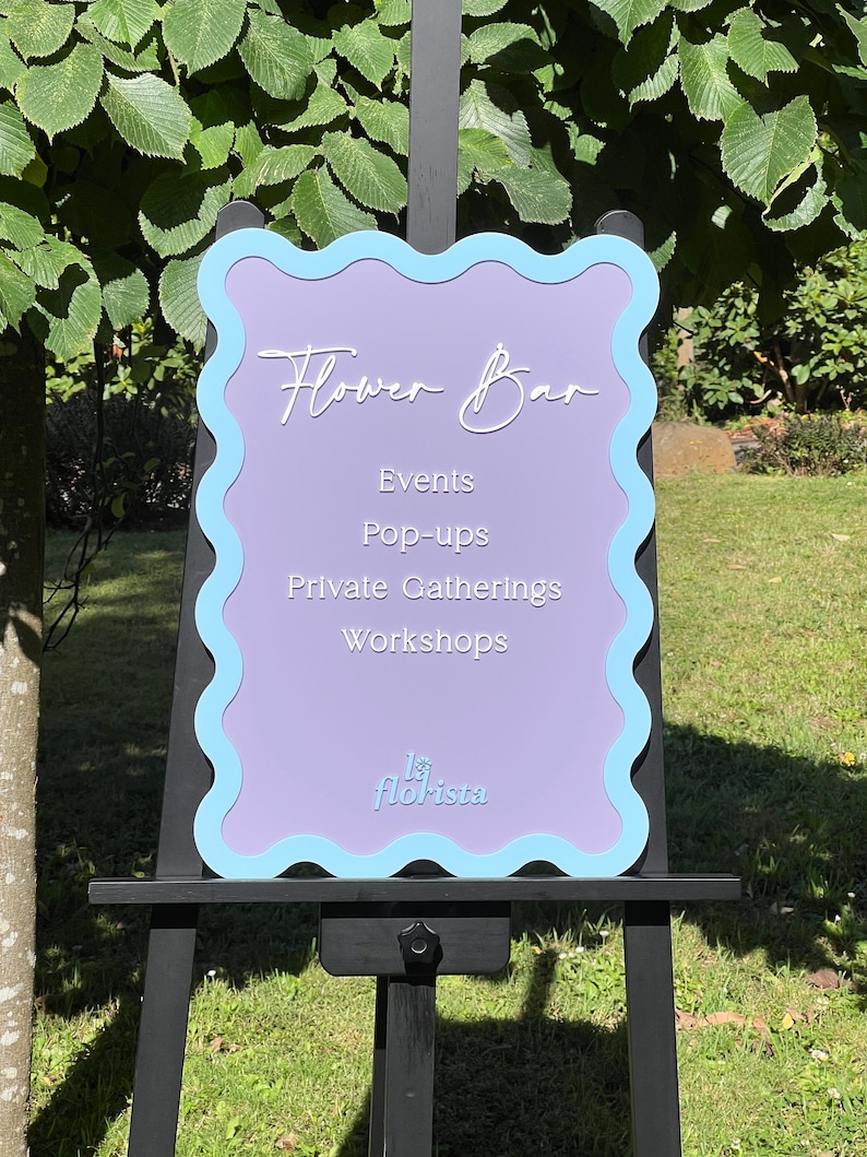 Wave Wedding Welcome Sign Modern Wedding Signs Wedding - Etsy
