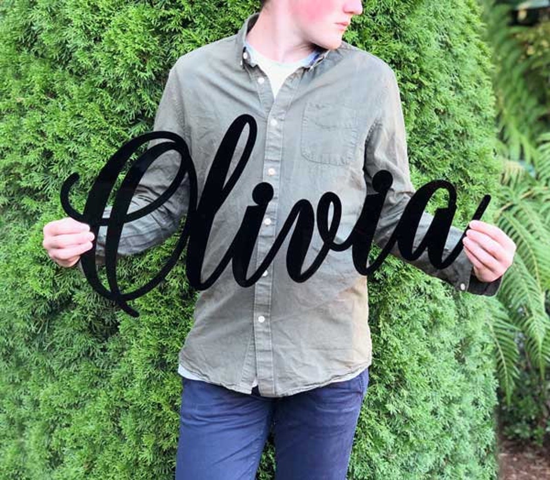 Large Lasercut Name or Word - Script #1 | Large Script Sign | Lasercut ...